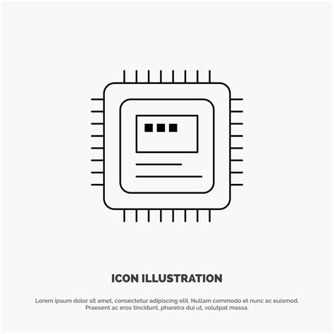 Cpu Storage Computer Hardware Vector Line Icon Vector Art At Vecteezy