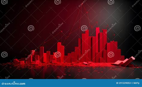Crisis Stock Market Crashing Housing Market Going Down Red Charths