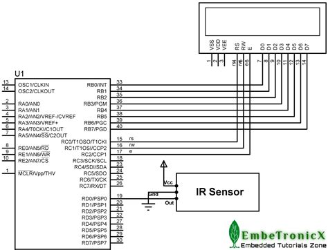 Ir Sensor Circuit With Microcontroller