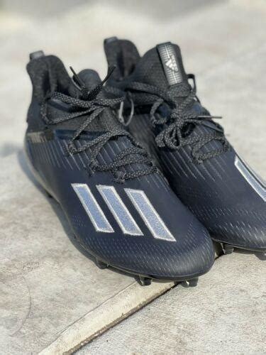 New Adidas Adizero Football Cleats Black Silver Metallic Eh2707 Mens