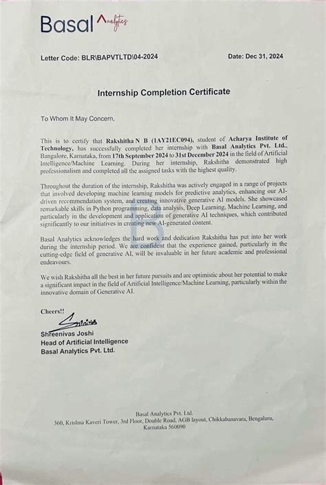 Ai Machinelearning Internshipexperience Generativeai Python