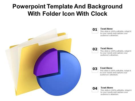 Powerpoint Template And Background With Folder Icon With Clock Presentation Graphics