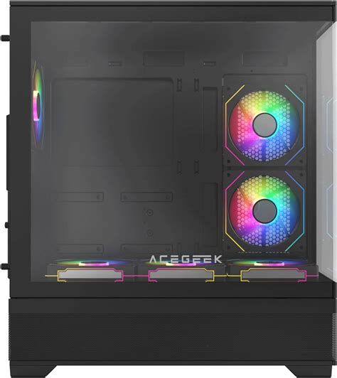 Acegeek Cruiser L460 Computer Case Up To 360mm Radiator And 9x Fan Support 07mm Tempered Glass