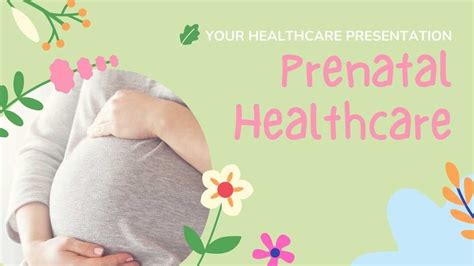 Pastel Illustrative Floral Doodles Prenatal Healthcare Education Free Presentation Template