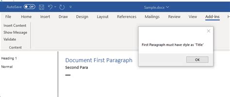Working On Microsoft Word Content Using VSTO Add In