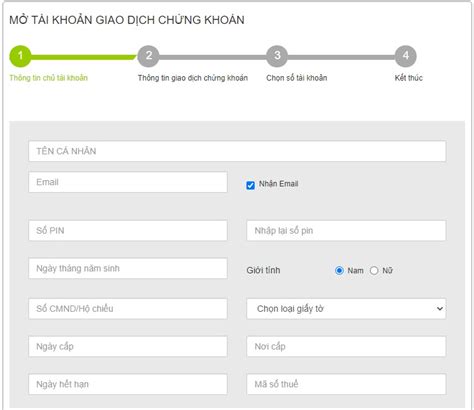 Hướng dẫn mở tài khoản chứng khoán FPT FPTS Chuẩn