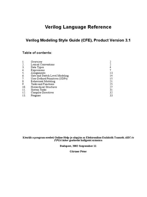 Verilog Lang Ref Pdf Parameter Computer Programming String
