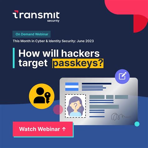 Transmit Security On Linkedin Webinar Cyber Identity Security Passkey Darkweb