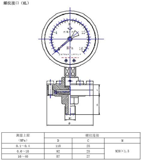 YM系列隔膜式压力表 泽天传感