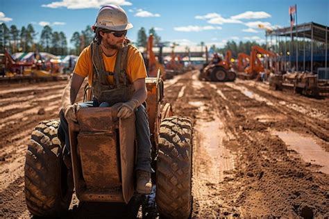 Premium Photo Grader Grading A Surface For A New Amusement Park Best Grader Picture
