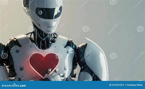 Robot Holding Heart And Shield As Symbol Of Ethical And Responsible Ai Ai Ethics Stock Image