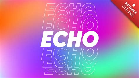 Echo Text Effect Generator