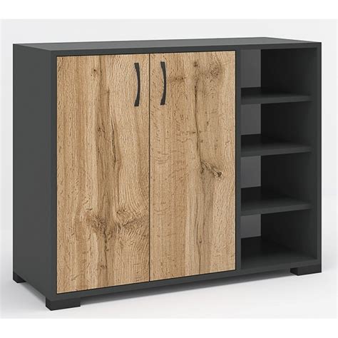 Денвър Модул №4 шкаф за обувки с 2 врати и открити рафтове