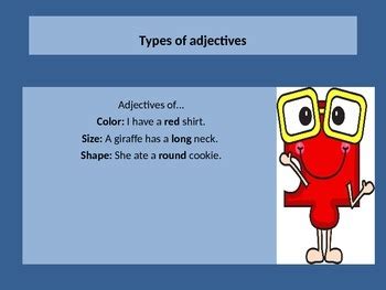 Teaching Adjectives Of COLOR SIZE SHAPE Lesson PowerPoint