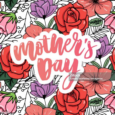 행복 한 어머니의 날 우아한 타이포 그래피 핑크 배너입니다 어머니의 날에 대 한 빨간색 배경에 프레임에 서 예 텍스트와 마음 가장 좋은 엄마 이제까지 벡터 일러스트 레이 션