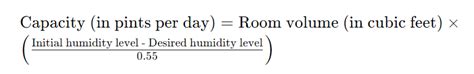 Dehumidifier Capacity Calculator Calculator Doc
