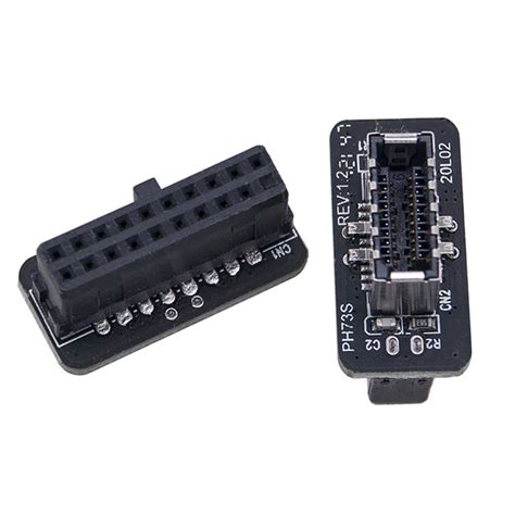 C 타입 마더보드용 Usb 전면 패널 어댑터 내부 수직 헤더 스플리터 E 타입에서 Usb 30 19 핀 어댑터 1 개 컴퓨터 주변 장치