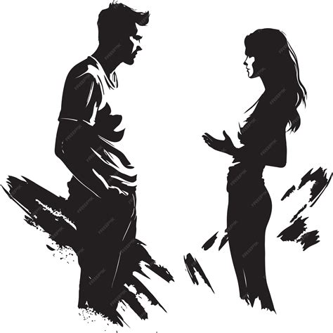 Discordant Design Vector Emblem Of Couples Discordant Anger Wrathful