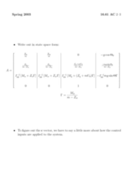 SOLUTION Aerospace Dynamics Lecture Aircraft Longitudinal Dynamics Studypool