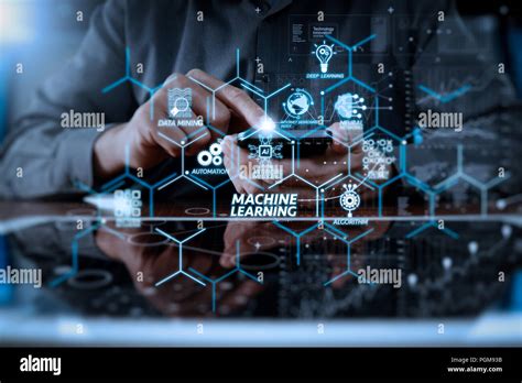 Machine Learning Technology Diagram With Artificial Intelligence Aineural Networkautomation
