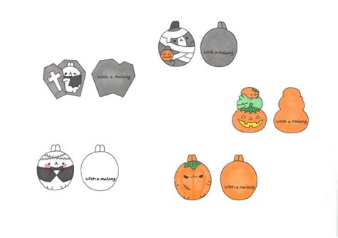 [ 몰랑몰랑 할로윈 초코카라멜 만들기 ] 손그림 무료도안 말랑이랑 네이버 블로그