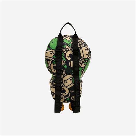 베이프 베이비 마일로 플러시 백팩 그린 Bape Kream