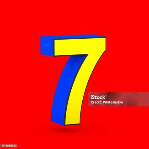 파란색과 노란색 슈퍼 히어로 수 7 빨간색 배경에 고립입니다 0명에 대한 스톡 사진 및 기타 이미지 0명 3차원 형태 노랑 Istock