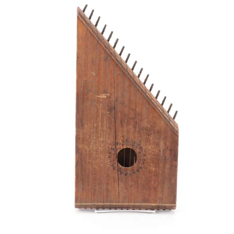 Wooden Lap Harp Ebth