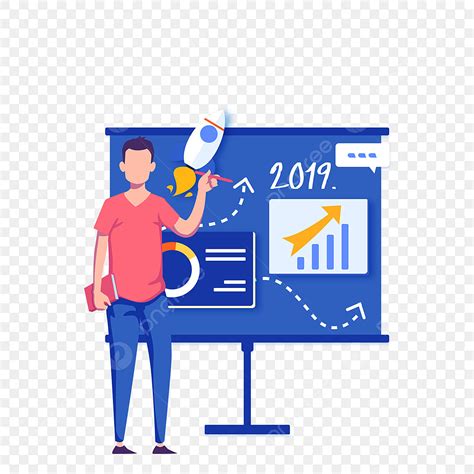 데이터 일러스트 분석 여성 직원이 함께 트렌드 차트의 잠금을 해제 남성 직원 잠금 분석합니다 해제를 Png 일러스트 및