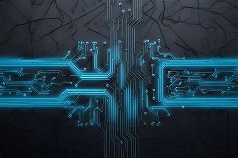 Abstract Technology Chip Processor Background Circuit Board And Html Code3d Illustration