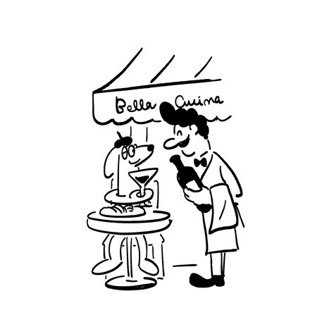 비스트로 Bella Cucina 드로잉 로고 로고 디자인 포트폴리오 크몽