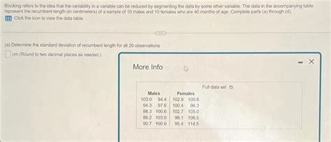 Solved Blocking Refers To The Idea That The Variability In A