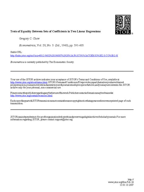 Tests Of Equality Between Sets Of Coefficients In Two Linear Regressions Converted Repaired