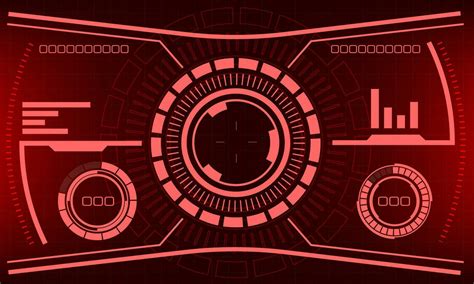 Hud Sci Fi Interface Screen View Red Design Virtual Reality Futuristic