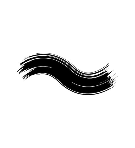검은색 브러시 스트로크 프리미엄 벡터