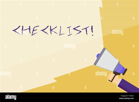 Writing Note Showing Checklist Business Concept For List Items Required Things Be Done Or