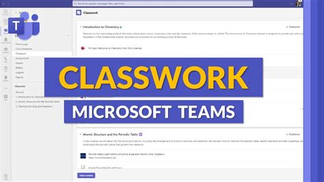 How To Use Classwork In Microsoft Teams Youtube