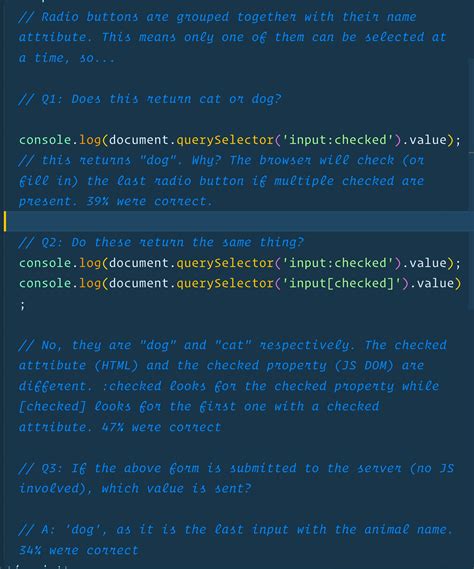 Wes Bos On Twitter Amiuhle Checked Gets The Only Node With The Js