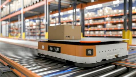 premium photo agvbased parcel sorting robot system with tilt tray efficient handling