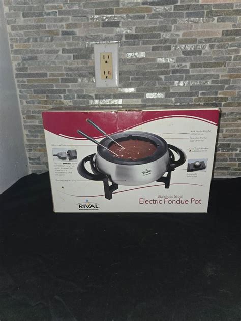 Lot 95 Rival Stainless Steel Electric Fondue Pot Just Right Estate Sales