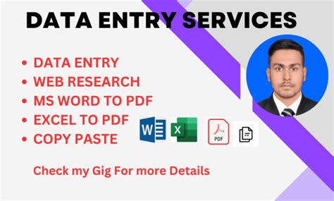 do data entry web research excel to pdf ms word to pdf by