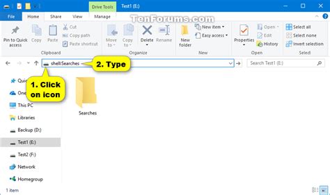 move location of searches folder in windows 10 tutorials