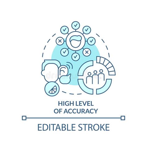 High Level Of Accuracy Turquoise Concept Icon Stock Vector Illustration Of Direct Pictogram