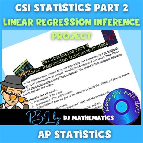 Ap Statistics Csi Part 2 Unit 9 Inference For Slope Project Pbl