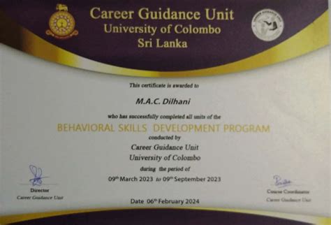 Chathuri Dilhani On Linkedin Education Behavioralskills