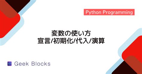 [python] 変数宣言で型も宣言する方法 Geekblocks