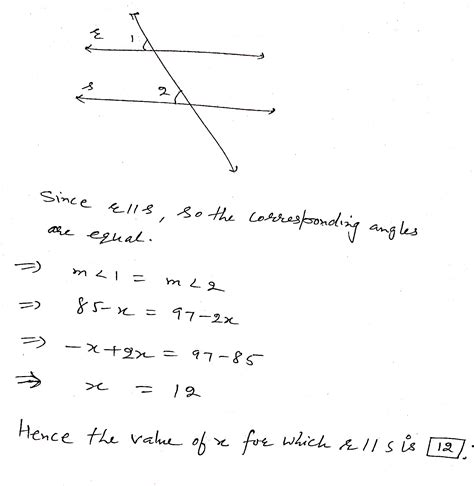 Solved Find The Value Of X For Which R S Then Find M And M Course Hero