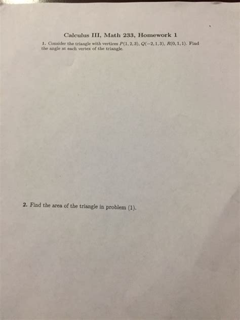 Solved Consider The Triangle With Vertical P Q Chegg
