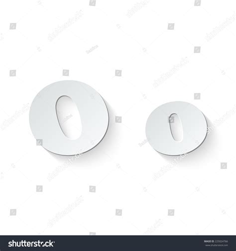 Paper Alphabet Uppercase Lowercase Letters O เวกเตอรสตอก ปลอดคาลขสทธ