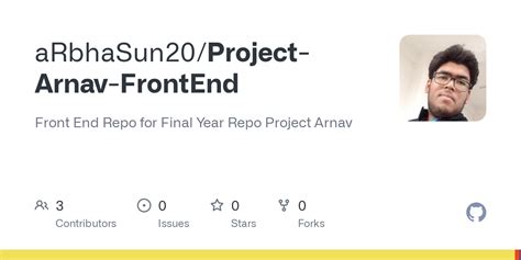 Github Arbhasun Project Arnav Frontend Front End Repo For Final Year Repo Project Arnav
